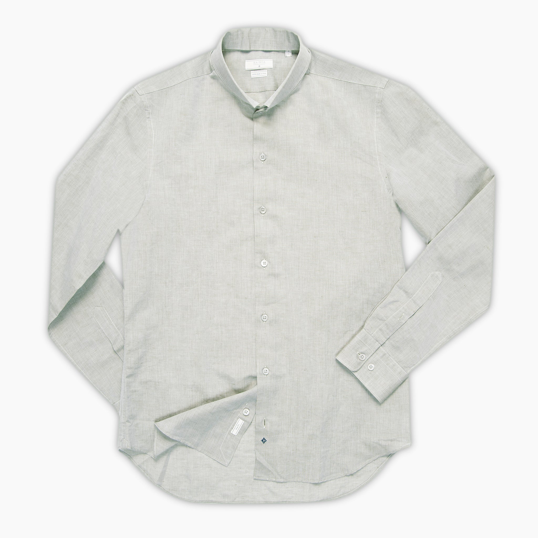 Conrad Shirt in Flame Cotton/Linen - KA/NOA Menswear